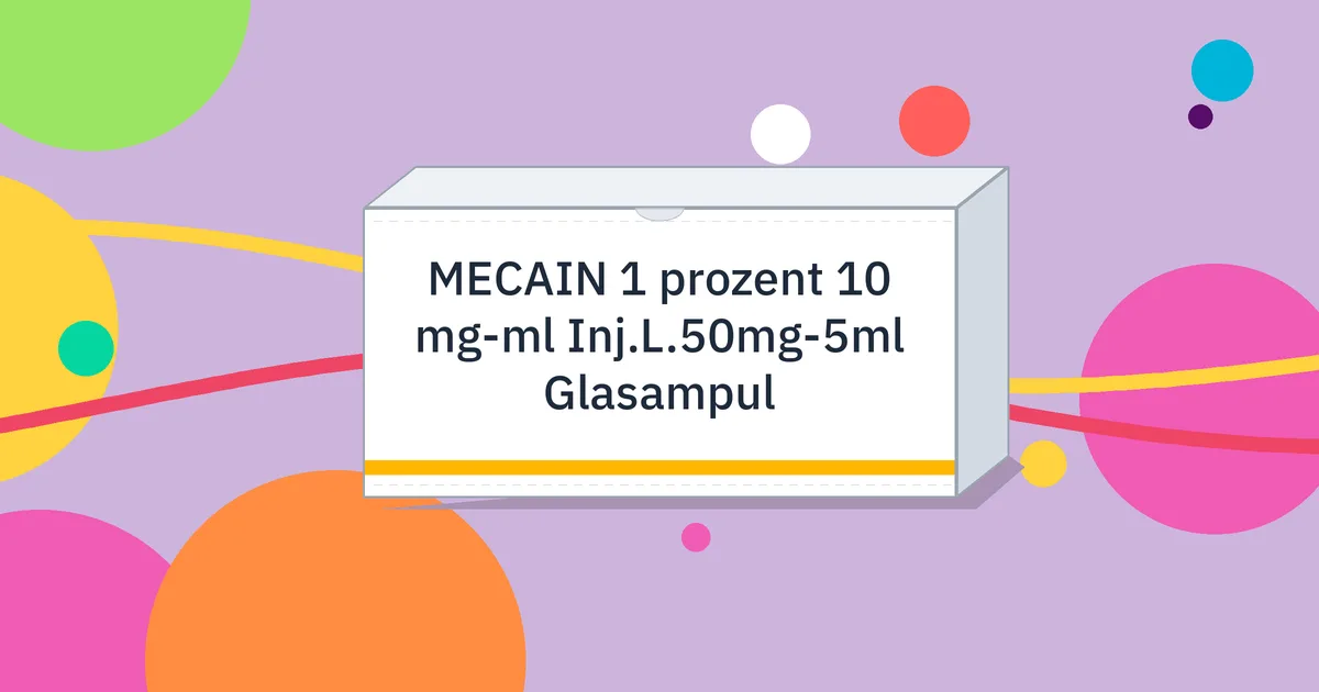 Symbolbild: Packung mit der Aufschrift MECAIN 1 prozent 10 mg-ml Inj.L.50mg-5ml Glasampul (PZN 11356214) – Verfügbarkeit und Bezug in Apotheken in Frankfurt am Main