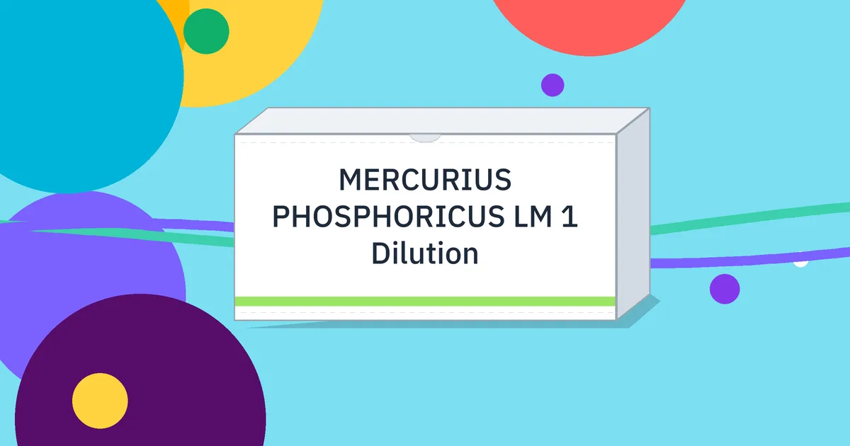 Symbolbild: Packung mit der Aufschrift MERCURIUS PHOSPHORICUS LM 1 Dilution (PZN 12952585) – Verfügbarkeit und Bezug in Apotheken in Frankfurt am Main