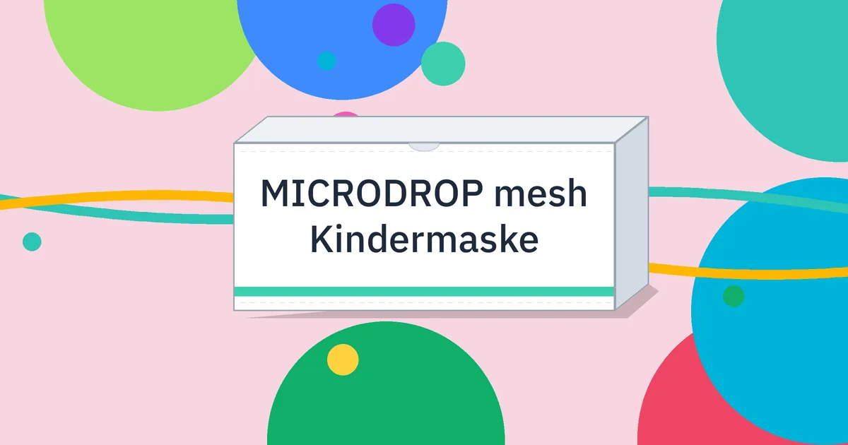 Symbolbild: Packung mit der Aufschrift MICRODROP mesh Kindermaske (PZN 14052383) – Verfügbarkeit und Bezug in Apotheken in Frankfurt am Main