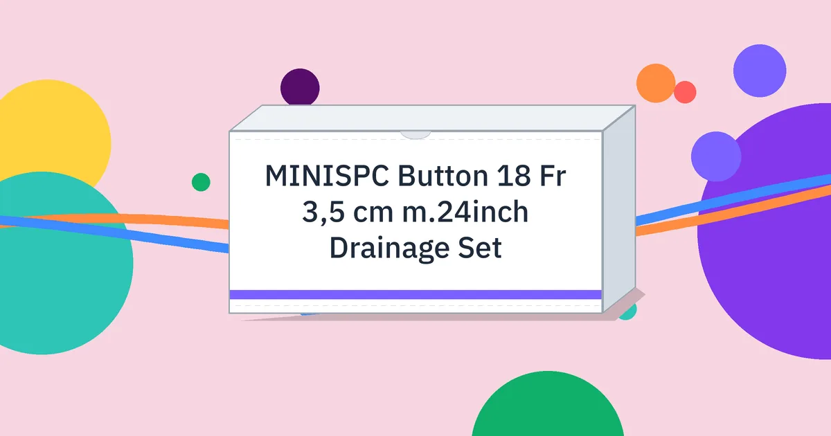 Symbolbild: Packung mit der Aufschrift MINISPC Button 18 Fr 3,5 cm m.24inch Drainage Set (PZN 20822193) – Verfügbarkeit und Bezug in Apotheken in Frankfurt am Main