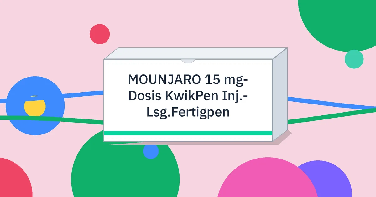 Symbolbild: Packung mit der Aufschrift MOUNJARO 15 mg-Dosis KwikPen Inj.-Lsg.Fertigpen (PZN 18253701) – Verfügbarkeit und Bezug in Apotheken in Frankfurt am Main
