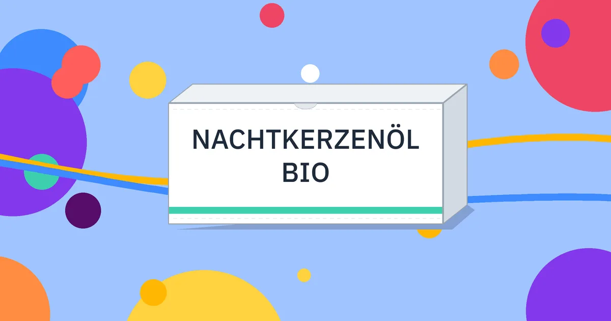 Symbolbild: Packung mit der Aufschrift NACHTKERZENÖL BIO (PZN 10302216) – Verfügbarkeit und Bezug in Apotheken in Frankfurt am Main