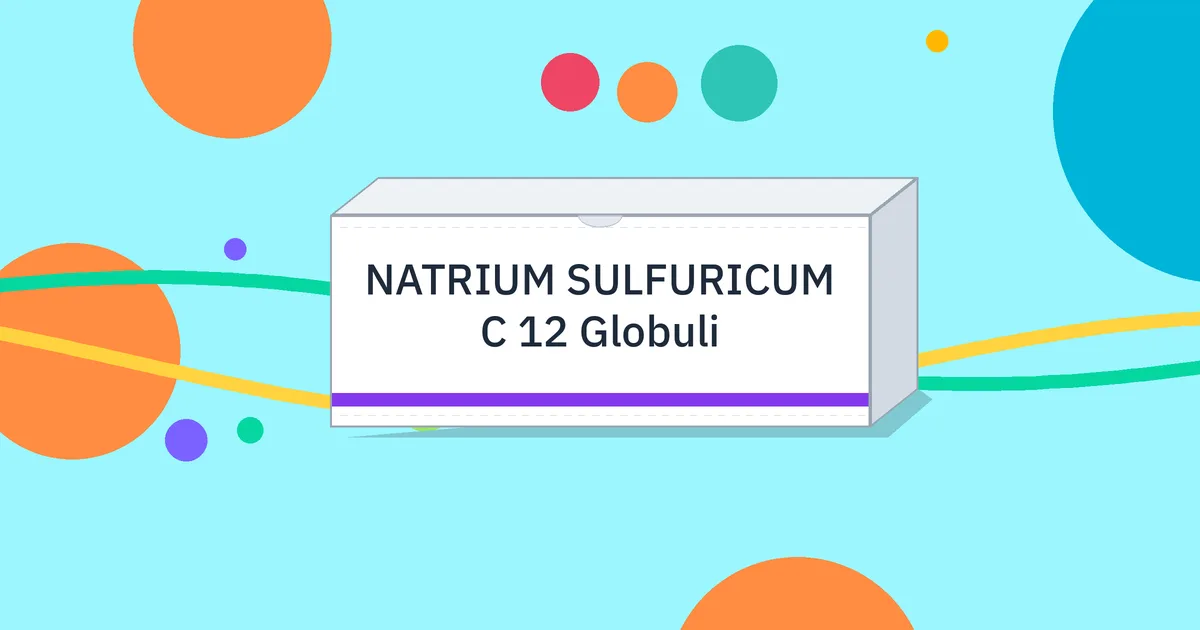 Symbolbild: Packung mit der Aufschrift NATRIUM SULFURICUM C 12 Globuli (PZN 16670582) – Verfügbarkeit und Bezug in Apotheken in Frankfurt am Main