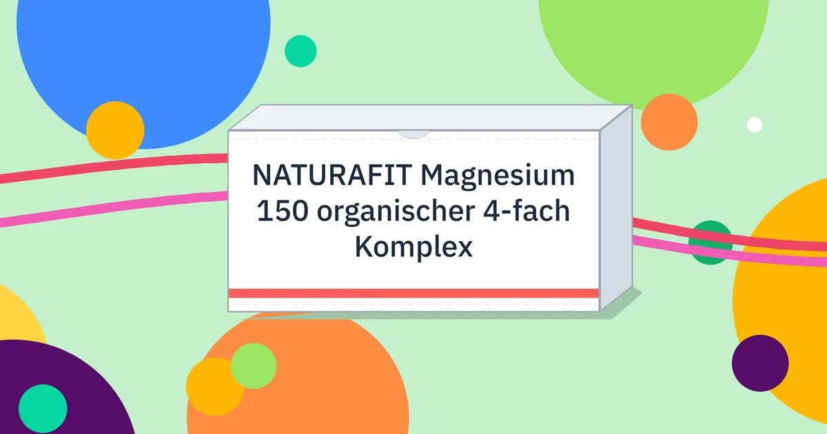 Symbolbild: Packung mit der Aufschrift NATURAFIT Magnesium 150 organischer 4-fach Komplex (PZN 20538500) – Verfügbarkeit und Bezug in Apotheken in Frankfurt am Main