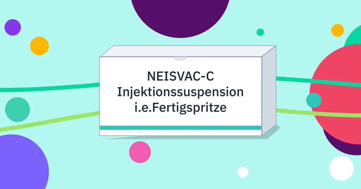Symbolbild: Packung mit der Aufschrift NEISVAC-C Injektionssuspension i.e.Fertigspritze (PZN 18138360) – Verfügbarkeit und Bezug in Apotheken in Frankfurt am Main