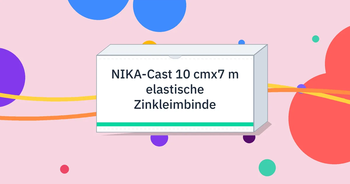 Symbolbild: Packung mit der Aufschrift NIKA-Cast 10 cmx7 m elastische Zinkleimbinde (PZN 02466004) – Verfügbarkeit und Bezug in Apotheken in Frankfurt am Main