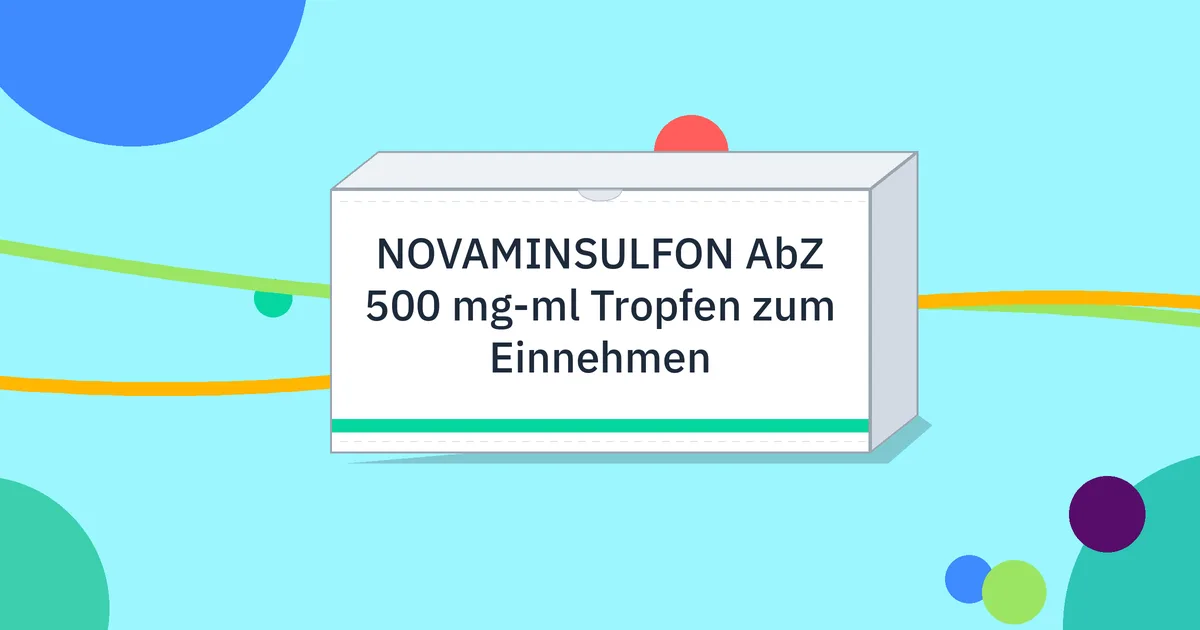 Symbolbild: Packung mit der Aufschrift NOVAMINSULFON AbZ 500 mg-ml Tropfen zum Einnehmen (PZN 01123897) – Verfügbarkeit und Bezug in Apotheken in Frankfurt am Main