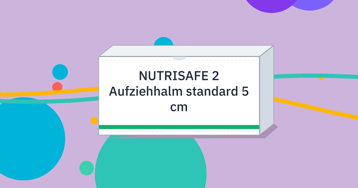 Symbolbild: Packung mit der Aufschrift NUTRISAFE 2 Aufziehhalm standard 5 cm (PZN 10178727) – Verfügbarkeit und Bezug in Apotheken in Frankfurt am Main