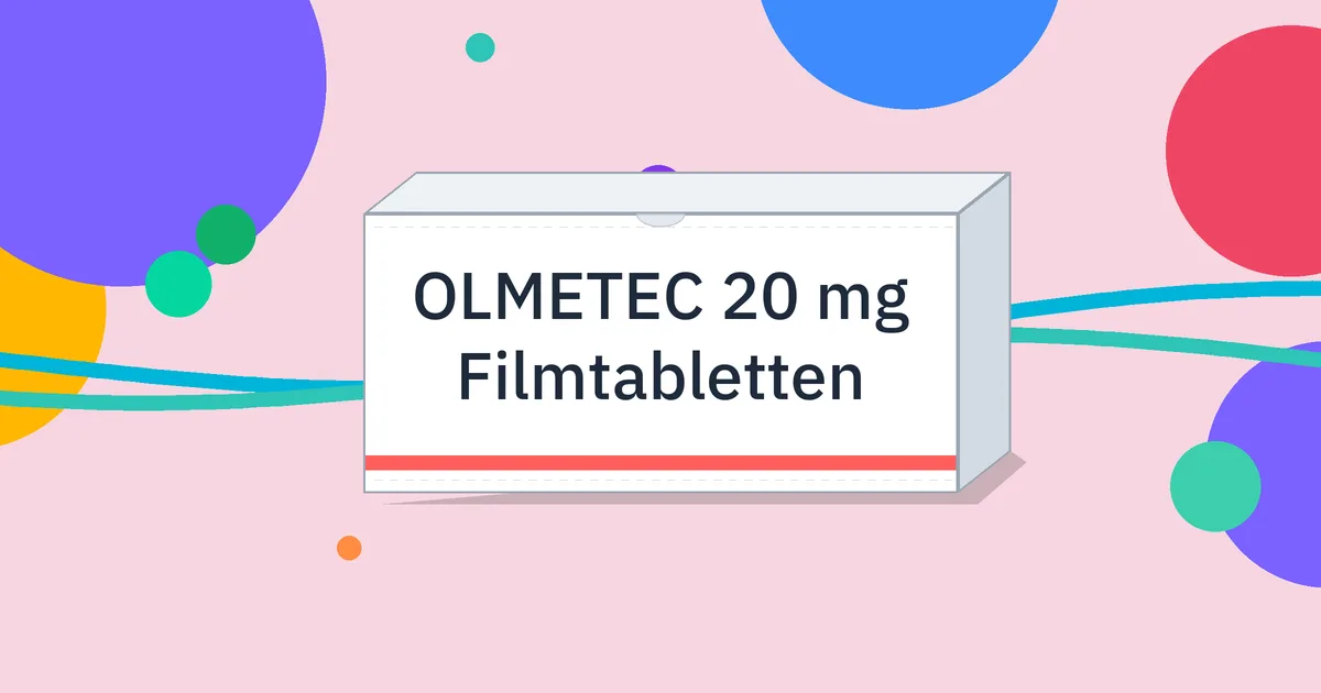 Symbolbild: Packung mit der Aufschrift OLMETEC 20 mg Filmtabletten (PZN 00204027) – Verfügbarkeit und Bezug in Apotheken in Frankfurt am Main