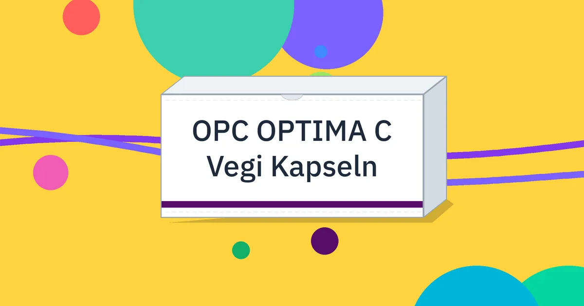 Symbolbild: Packung mit der Aufschrift OPC OPTIMA C Vegi Kapseln (PZN 03868549) – Verfügbarkeit und Bezug in Apotheken in Frankfurt am Main