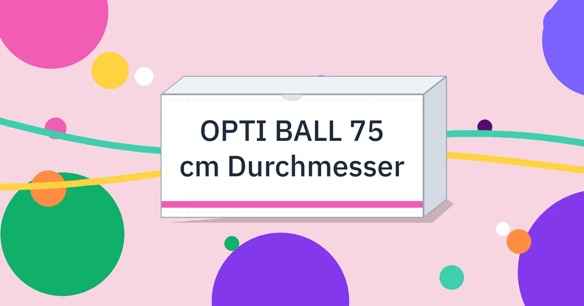 Symbolbild: Packung mit der Aufschrift OPTI BALL 75 cm Durchmesser (PZN 01840127) – Verfügbarkeit und Bezug in Apotheken in Frankfurt am Main