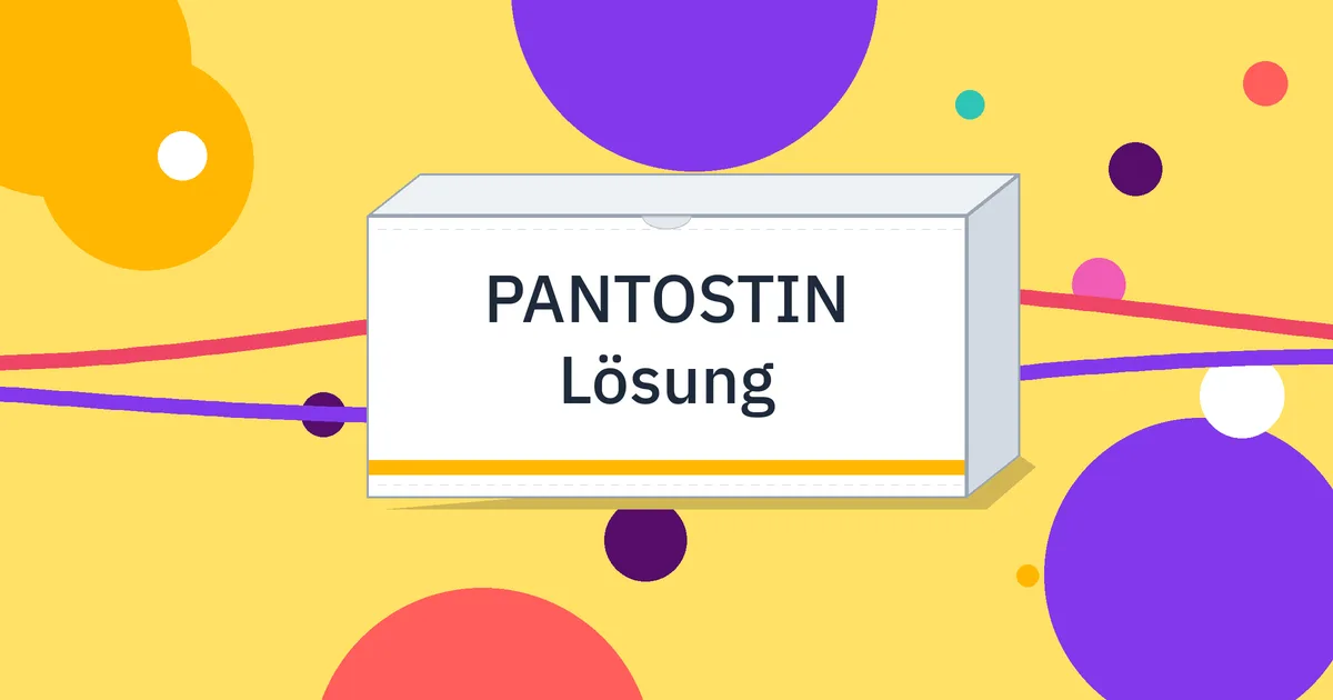 Symbolbild: Packung mit der Aufschrift PANTOSTIN Lösung (PZN 00826852) – Verfügbarkeit und Bezug in Apotheken in Frankfurt am Main