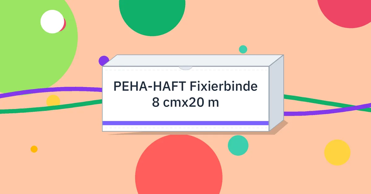 Symbolbild: Packung mit der Aufschrift PEHA-HAFT Fixierbinde 8 cmx20 m (PZN 20597069) – Verfügbarkeit und Bezug in Apotheken in Frankfurt am Main