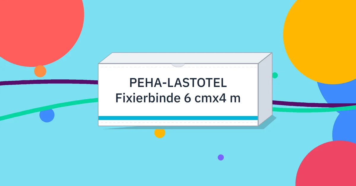 Symbolbild: Packung mit der Aufschrift PEHA-LASTOTEL Fixierbinde 6 cmx4 m (PZN 17452640) – Verfügbarkeit und Bezug in Apotheken in Frankfurt am Main
