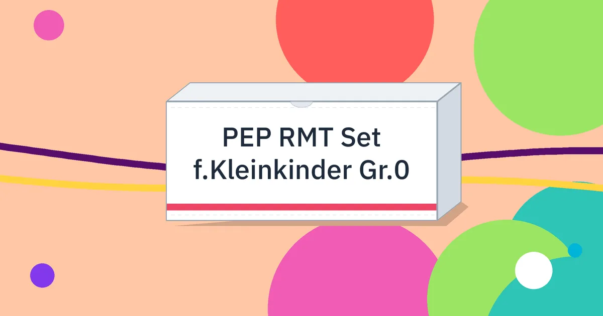 Symbolbild: Packung mit der Aufschrift PEP RMT Set f.Kleinkinder Gr.0 (PZN 05538253) – Verfügbarkeit und Bezug in Apotheken in Frankfurt am Main