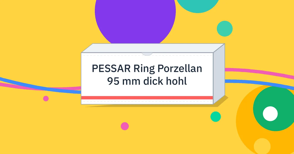 Symbolbild: Packung mit der Aufschrift PESSAR Ring Porzellan 95 mm dick hohl (PZN 01967164) – Verfügbarkeit und Bezug in Apotheken in Frankfurt am Main