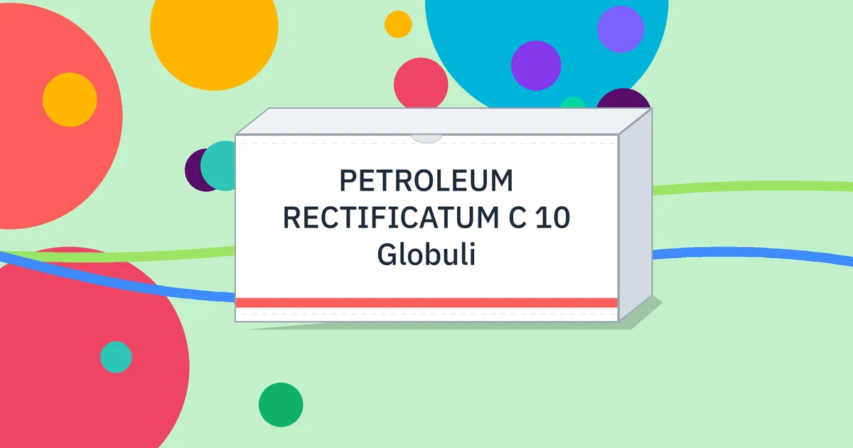 Symbolbild: Packung mit der Aufschrift PETROLEUM RECTIFICATUM C 10 Globuli (PZN 00546064) – Verfügbarkeit und Bezug in Apotheken in Frankfurt am Main