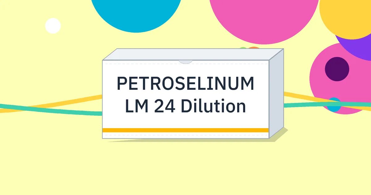 Symbolbild: Packung mit der Aufschrift PETROSELINUM LM 24 Dilution (PZN 13636171) – Verfügbarkeit und Bezug in Apotheken in Frankfurt am Main
