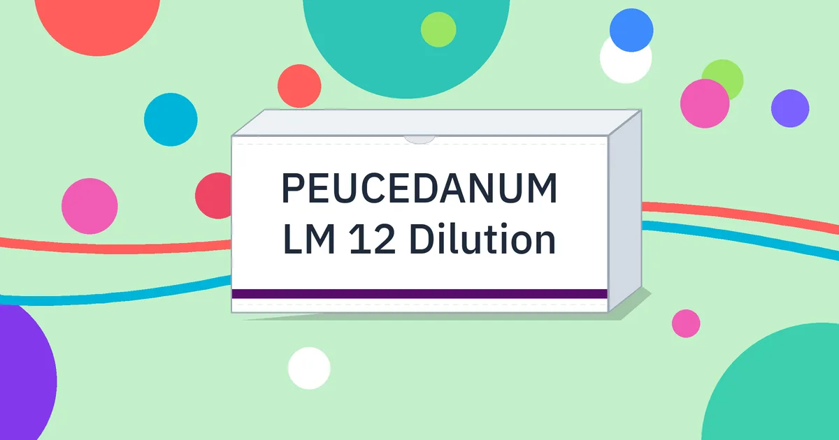 Symbolbild: Packung mit der Aufschrift PEUCEDANUM LM 12 Dilution (PZN 13636490) – Verfügbarkeit und Bezug in Apotheken in Frankfurt am Main