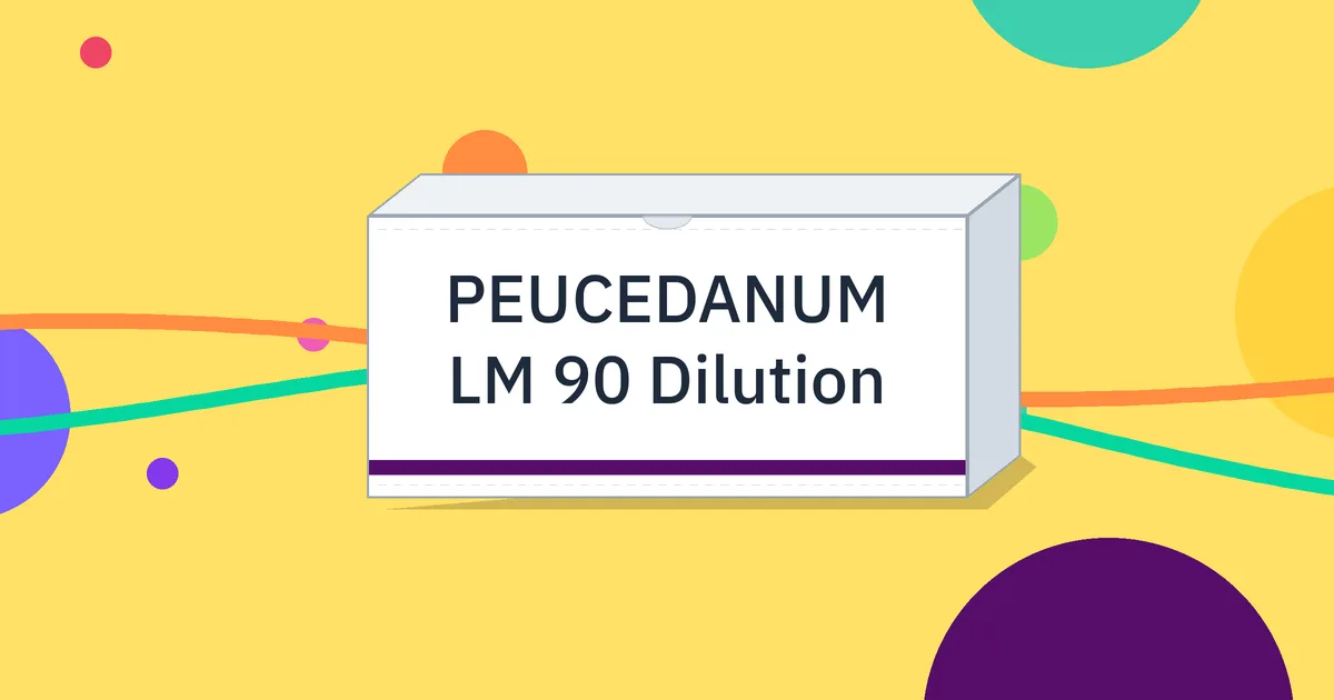Symbolbild: Packung mit der Aufschrift PEUCEDANUM LM 90 Dilution (PZN 13636780) – Verfügbarkeit und Bezug in Apotheken in Frankfurt am Main