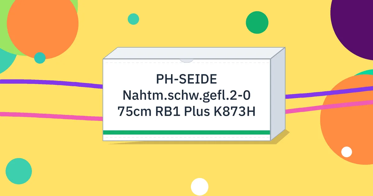 Symbolbild: Packung mit der Aufschrift PH-SEIDE Nahtm.schw.gefl.2-0 75cm RB1 Plus K873H (PZN 19884266) – Verfügbarkeit und Bezug in Apotheken in Frankfurt am Main