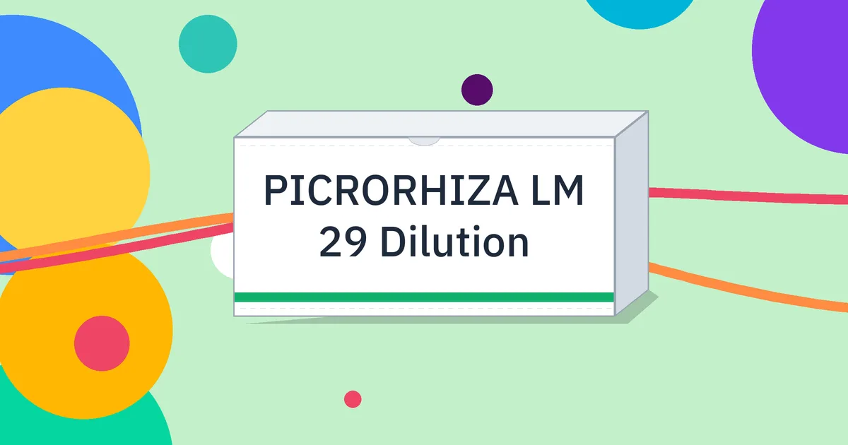 Symbolbild: Packung mit der Aufschrift PICRORHIZA LM 29 Dilution (PZN 13641798) – Verfügbarkeit und Bezug in Apotheken in Frankfurt am Main