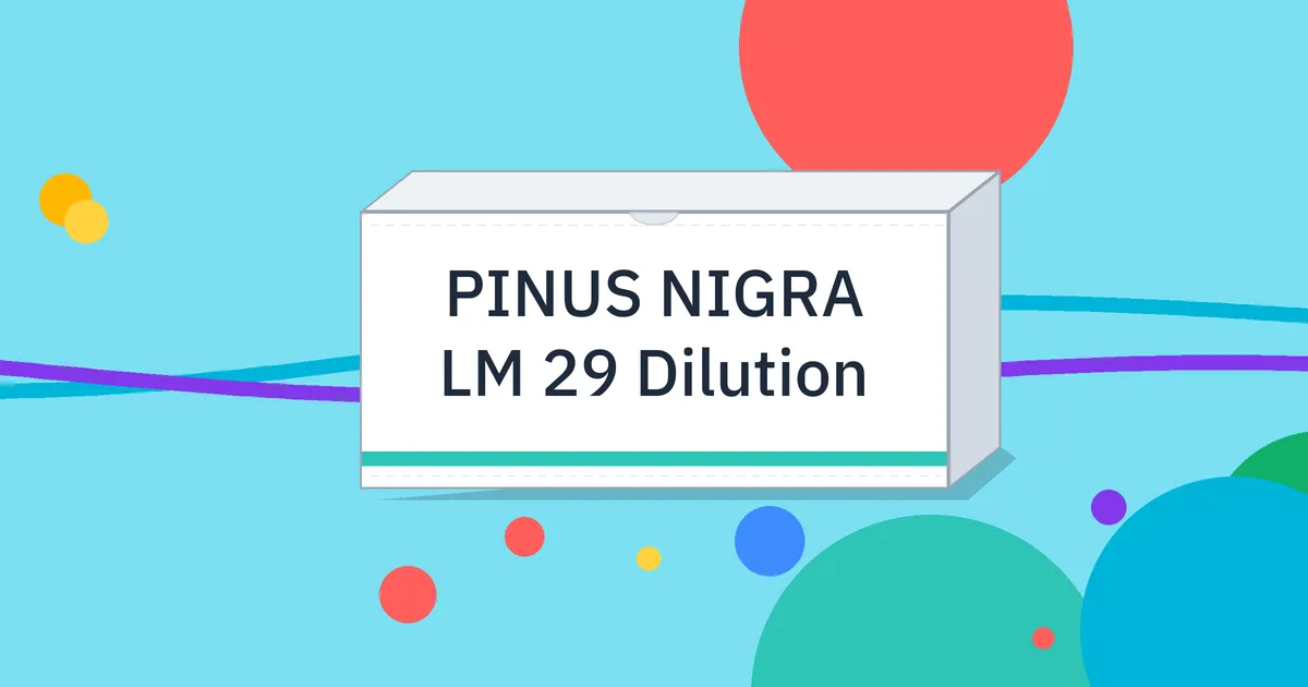Symbolbild: Packung mit der Aufschrift PINUS NIGRA LM 29 Dilution (PZN 13642705) – Verfügbarkeit und Bezug in Apotheken in Frankfurt am Main