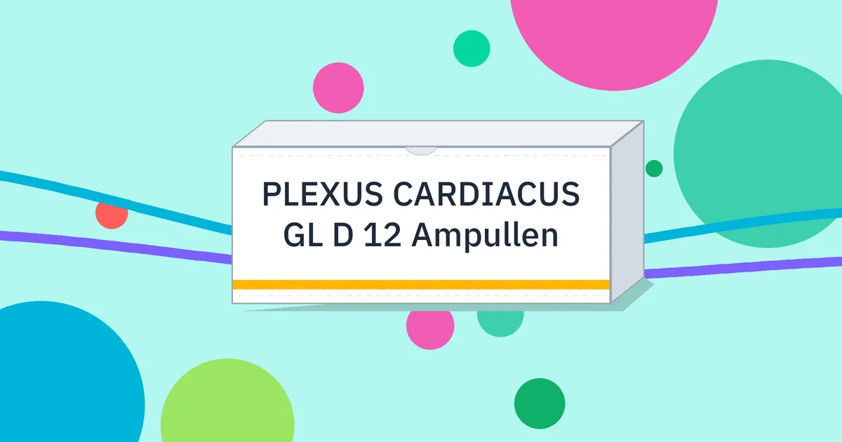 Symbolbild: Packung mit der Aufschrift PLEXUS CARDIACUS GL D 12 Ampullen (PZN 02949613) – Verfügbarkeit und Bezug in Apotheken in Frankfurt am Main