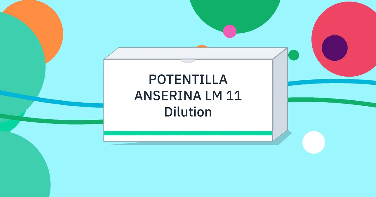Symbolbild: Packung mit der Aufschrift POTENTILLA ANSERINA LM 11 Dilution (PZN 13665184) – Verfügbarkeit und Bezug in Apotheken in Frankfurt am Main