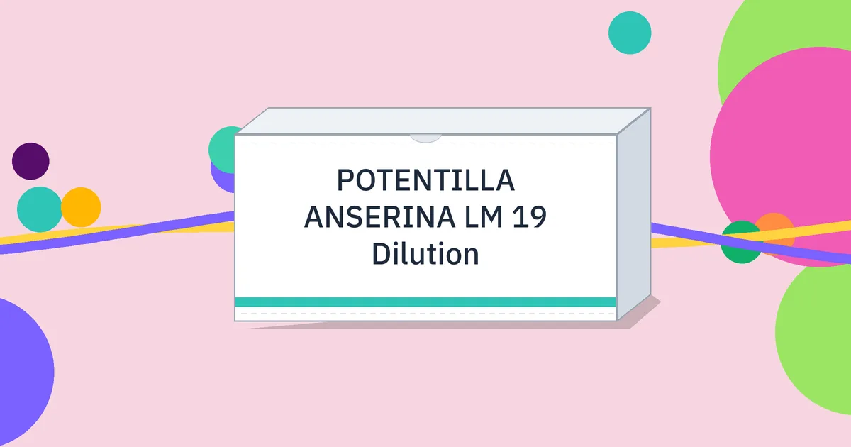 Symbolbild: Packung mit der Aufschrift POTENTILLA ANSERINA LM 19 Dilution (PZN 13665267) – Verfügbarkeit und Bezug in Apotheken in Frankfurt am Main