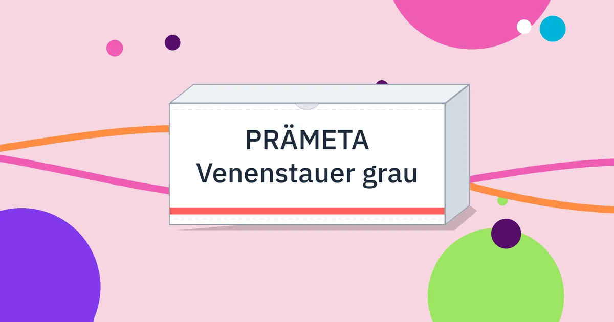 Symbolbild: Packung mit der Aufschrift PRÄMETA Venenstauer grau (PZN 16765472) – Verfügbarkeit und Bezug in Apotheken in Frankfurt am Main