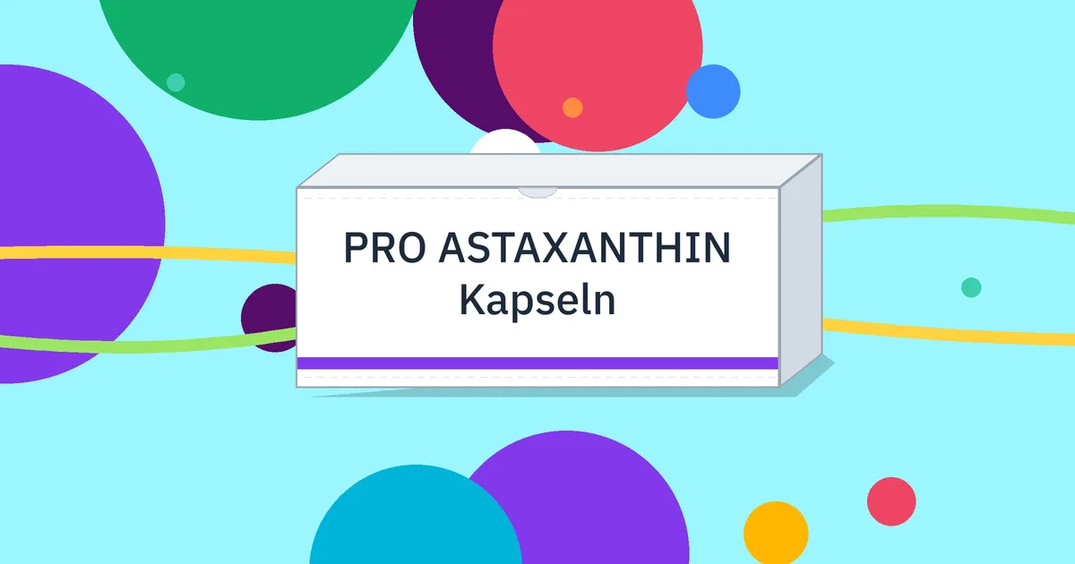 Symbolbild: Packung mit der Aufschrift PRO ASTAXANTHIN Kapseln (PZN 19166536) – Verfügbarkeit und Bezug in Apotheken in Frankfurt am Main