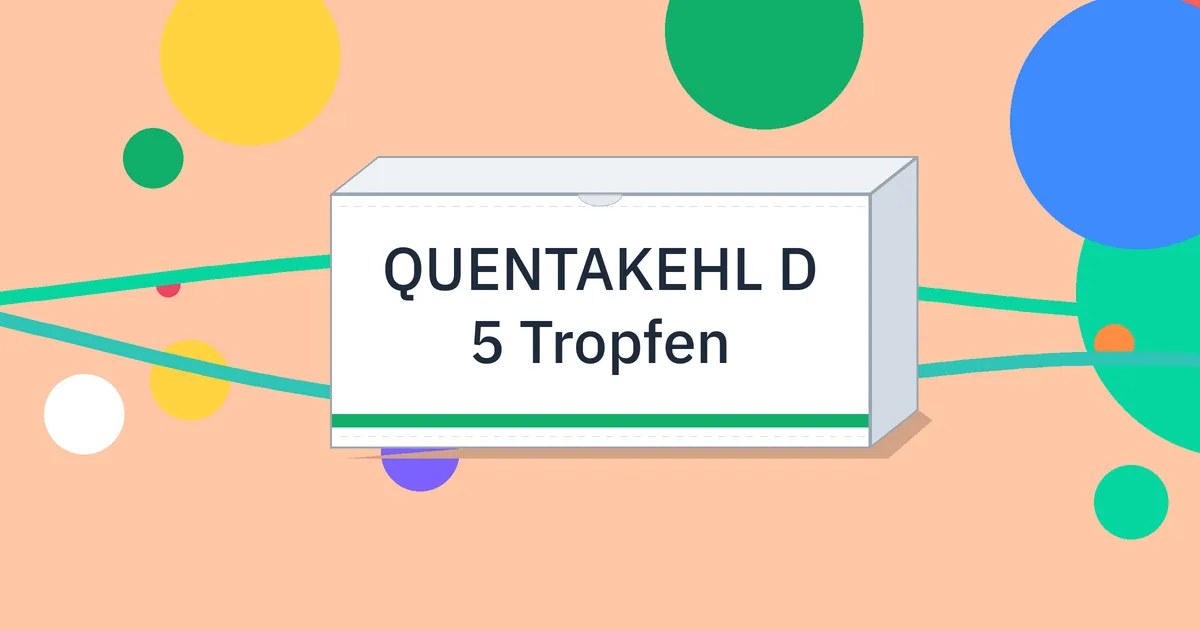 Symbolbild: Packung mit der Aufschrift QUENTAKEHL D 5 Tropfen (PZN 03207227) – Verfügbarkeit und Bezug in Apotheken in Frankfurt am Main