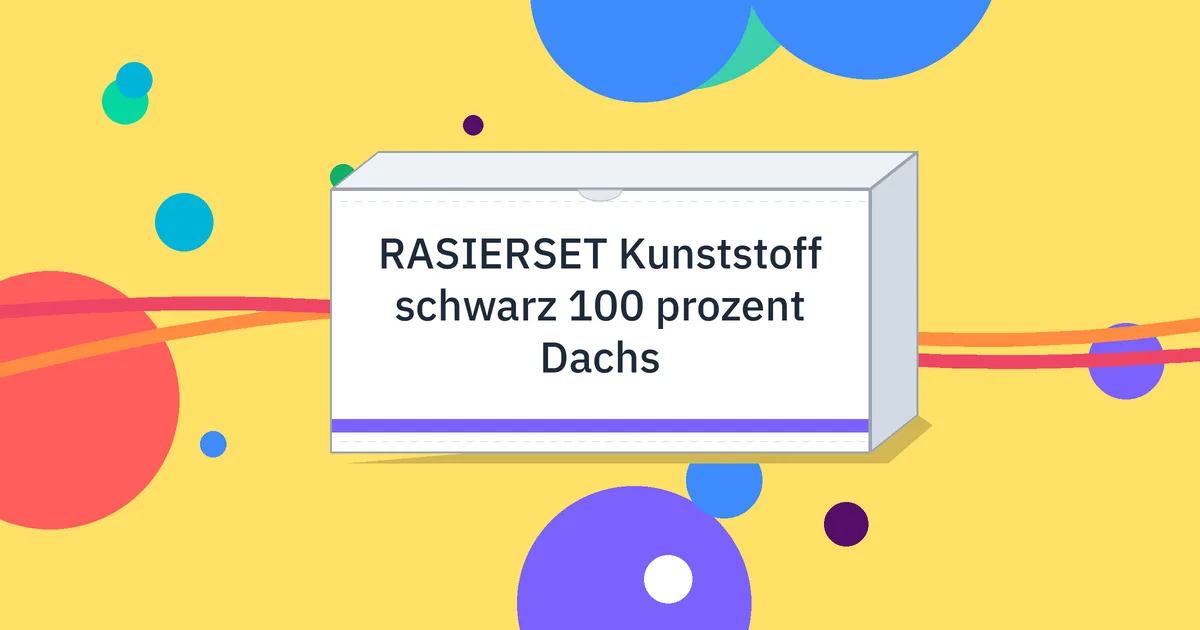 Symbolbild: Packung mit der Aufschrift RASIERSET Kunststoff schwarz 100 prozent Dachs (PZN 17245786) – Verfügbarkeit und Bezug in Apotheken in Frankfurt am Main
