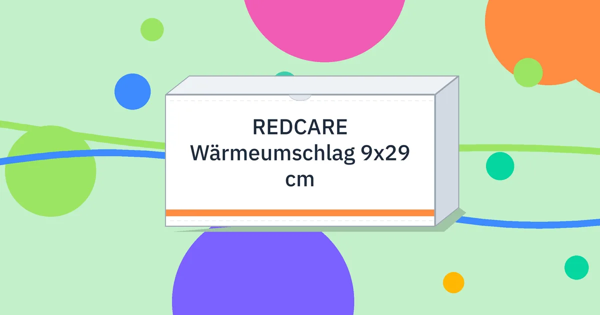Symbolbild: Packung mit der Aufschrift REDCARE Wärmeumschlag 9x29 cm (PZN 18743859) – Verfügbarkeit und Bezug in Apotheken in Frankfurt am Main
