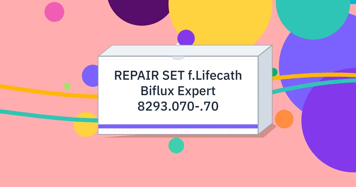 Symbolbild: Packung mit der Aufschrift REPAIR SET f.Lifecath Biflux Expert 8293.070-.70 (PZN 16506115) – Verfügbarkeit und Bezug in Apotheken in Frankfurt am Main