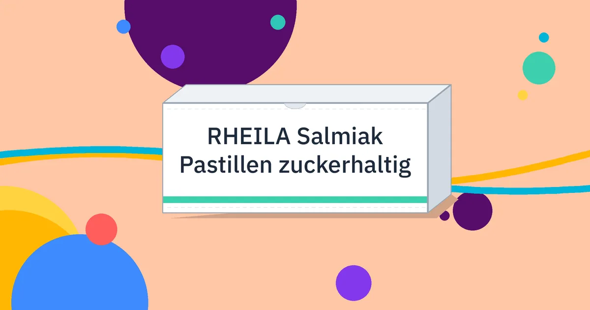 Symbolbild: Packung mit der Aufschrift RHEILA Salmiak Pastillen zuckerhaltig (PZN 10317695) – Verfügbarkeit und Bezug in Apotheken in Frankfurt am Main
