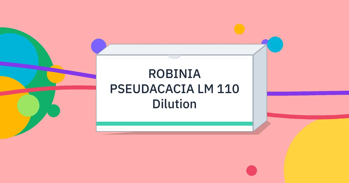 Symbolbild: Packung mit der Aufschrift ROBINIA PSEUDACACIA LM 110 Dilution (PZN 13055209) – Verfügbarkeit und Bezug in Apotheken in Frankfurt am Main