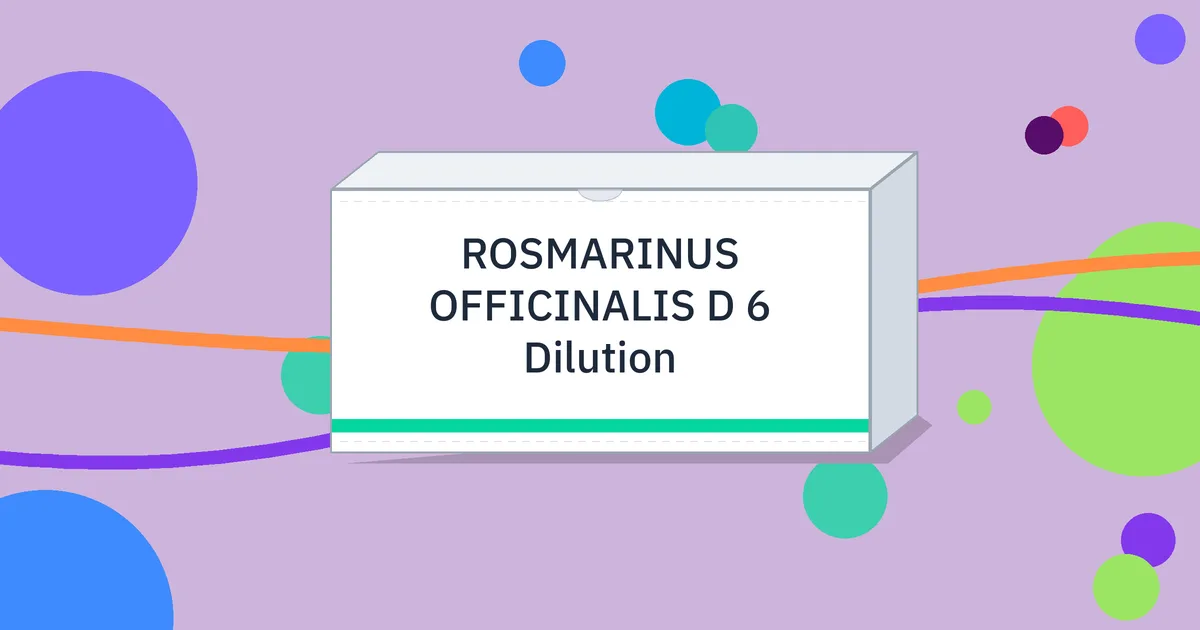 Symbolbild: Packung mit der Aufschrift ROSMARINUS OFFICINALIS D 6 Dilution (PZN 04234692) – Verfügbarkeit und Bezug in Apotheken in Frankfurt am Main