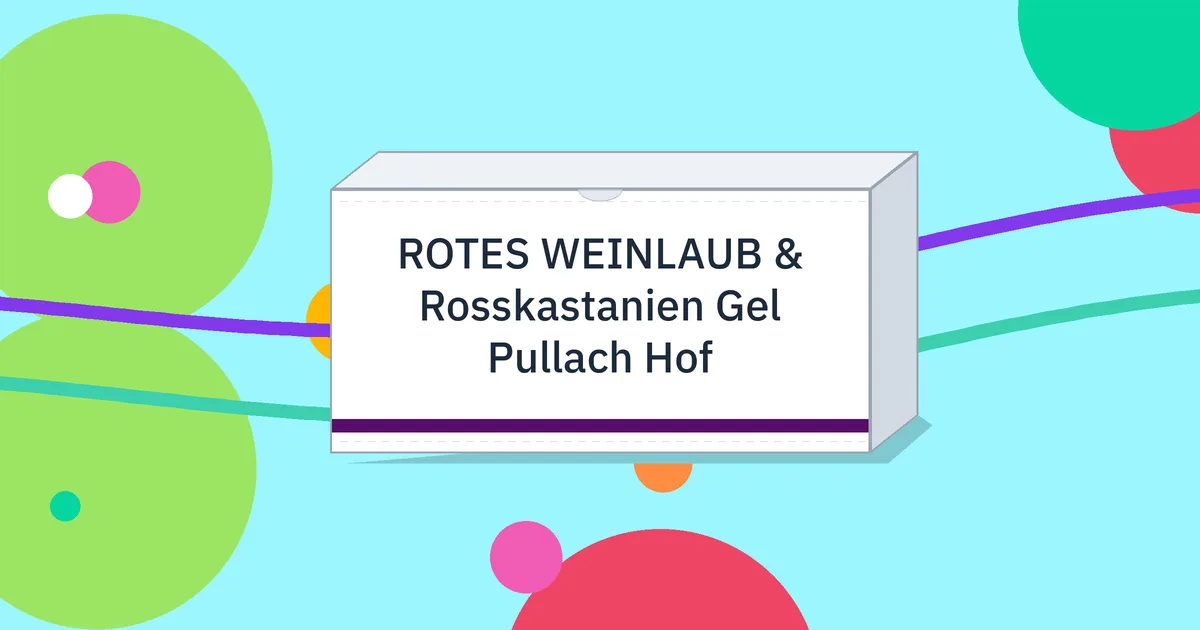 Symbolbild: Packung mit der Aufschrift ROTES WEINLAUB & Rosskastanien Gel Pullach Hof (PZN 14263631) – Verfügbarkeit und Bezug in Apotheken in Frankfurt am Main