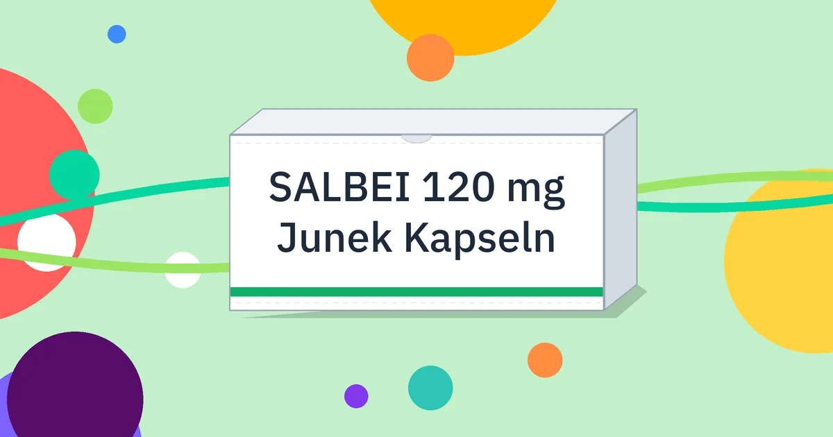 Symbolbild: Packung mit der Aufschrift SALBEI 120 mg Junek Kapseln (PZN 00992036) – Verfügbarkeit und Bezug in Apotheken in Frankfurt am Main