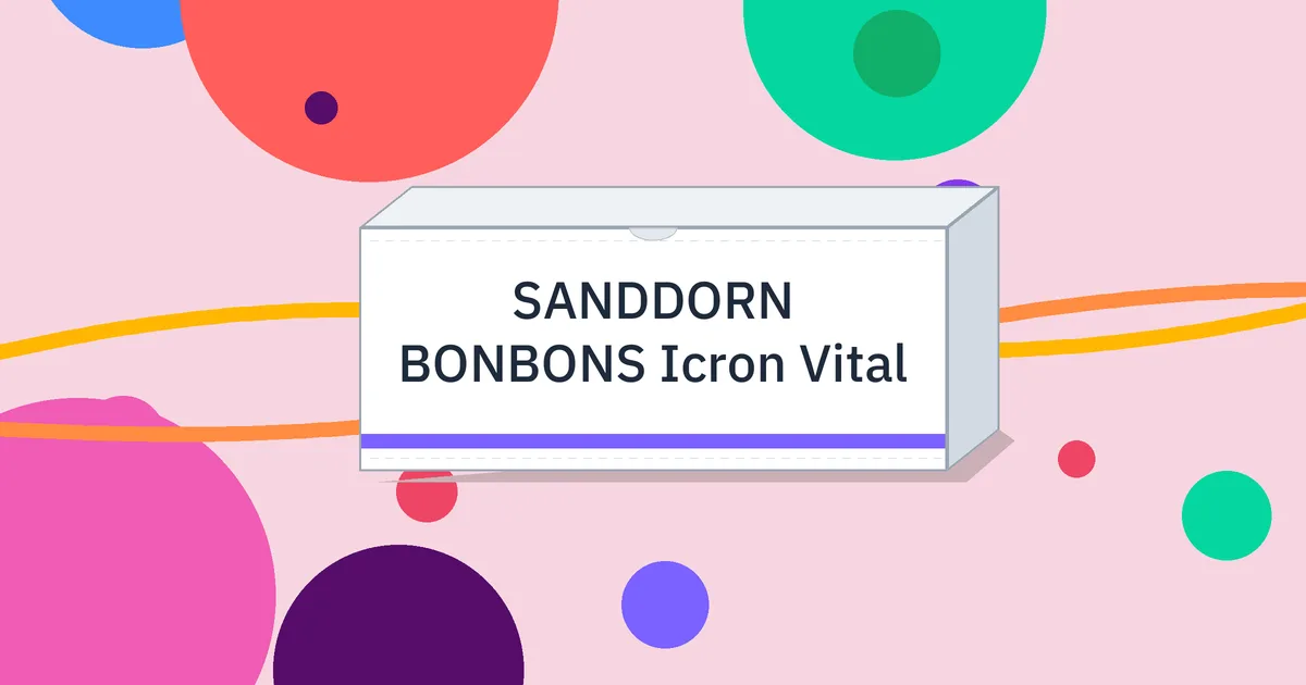 Symbolbild: Packung mit der Aufschrift SANDDORN BONBONS Icron Vital (PZN 09493731) – Verfügbarkeit und Bezug in Apotheken in Frankfurt am Main