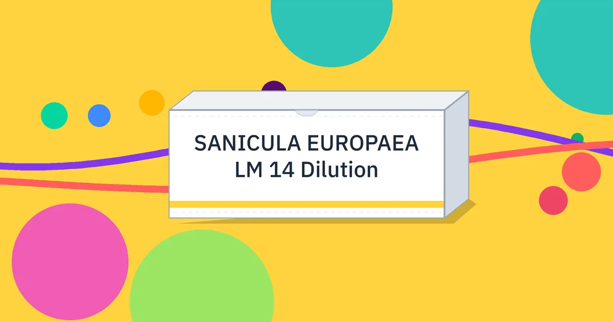 Symbolbild: Packung mit der Aufschrift SANICULA EUROPAEA LM 14 Dilution (PZN 13182190) – Verfügbarkeit und Bezug in Apotheken in Frankfurt am Main