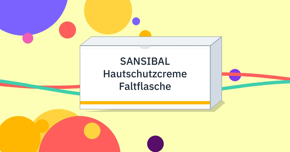 Symbolbild: Packung mit der Aufschrift SANSIBAL Hautschutzcreme Faltflasche (PZN 03753208) – Verfügbarkeit und Bezug in Apotheken in Frankfurt am Main