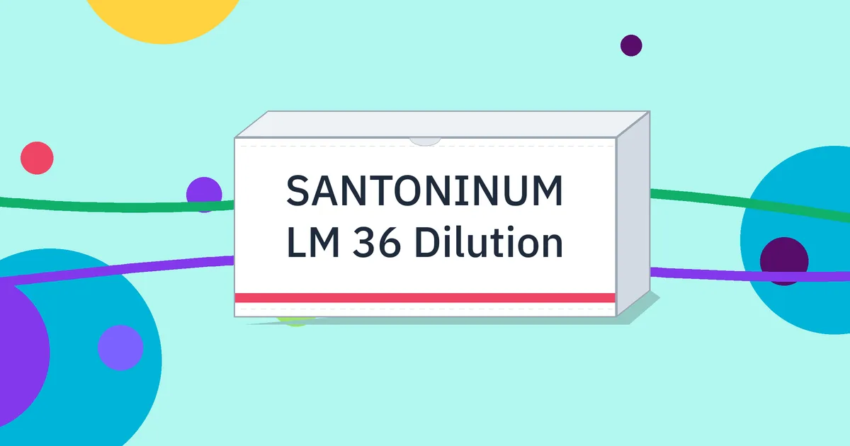 Symbolbild: Packung mit der Aufschrift SANTONINUM LM 36 Dilution (PZN 13685809) – Verfügbarkeit und Bezug in Apotheken in Frankfurt am Main