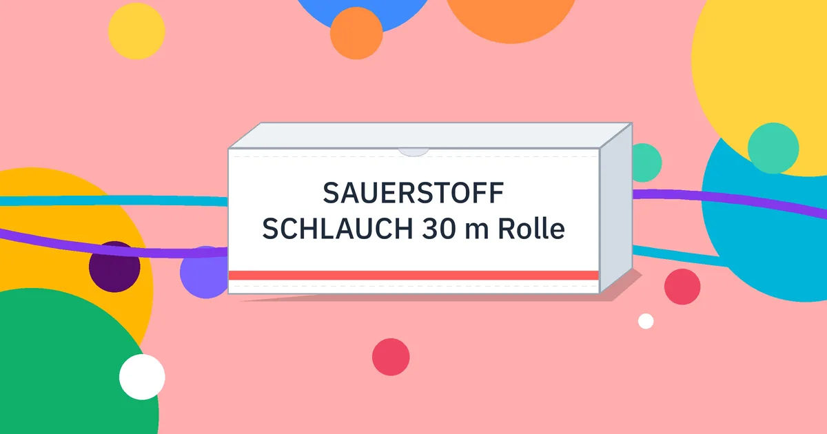 Symbolbild: Packung mit der Aufschrift SAUERSTOFF SCHLAUCH 30 m Rolle (PZN 08824580) – Verfügbarkeit und Bezug in Apotheken in Frankfurt am Main