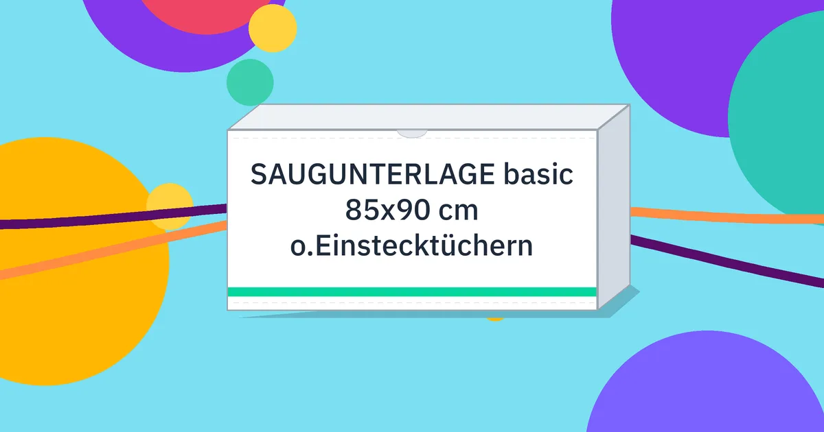 Symbolbild: Packung mit der Aufschrift SAUGUNTERLAGE basic 85x90 cm o.Einstecktüchern (PZN 03685932) – Verfügbarkeit und Bezug in Apotheken in Frankfurt am Main