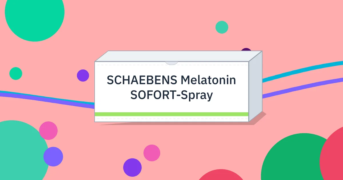 Symbolbild: Packung mit der Aufschrift SCHAEBENS Melatonin SOFORT-Spray (PZN 18302279) – Verfügbarkeit und Bezug in Apotheken in Frankfurt am Main