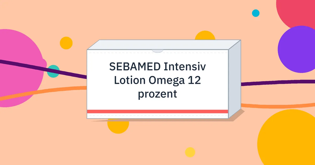 Symbolbild: Packung mit der Aufschrift SEBAMED Intensiv Lotion Omega 12 prozent (PZN 19949439) – Verfügbarkeit und Bezug in Apotheken in Frankfurt am Main