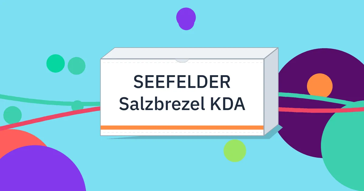 Symbolbild: Packung mit der Aufschrift SEEFELDER Salzbrezel KDA (PZN 07520903) – Verfügbarkeit und Bezug in Apotheken in Frankfurt am Main